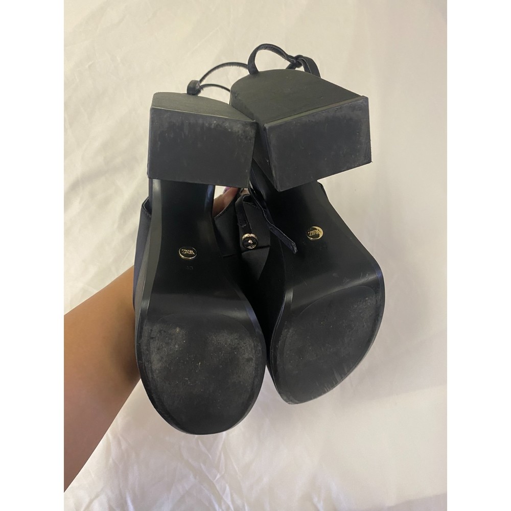 Zara Black Platform Bratz Doll Satin Chunky Heel Size… - Gem